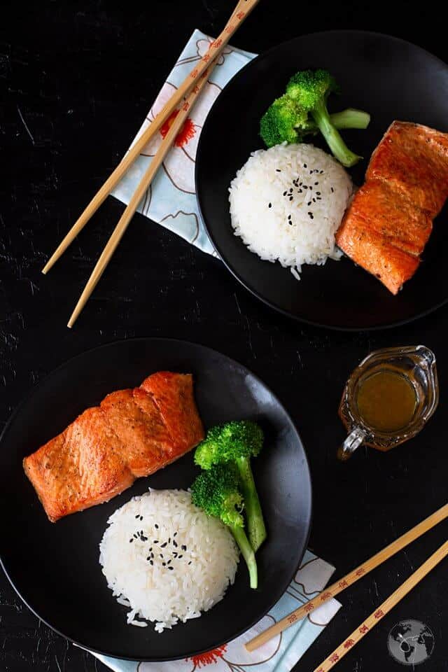 Quick and Easy Chinese Pan-Fried Salmon | All that's Jas