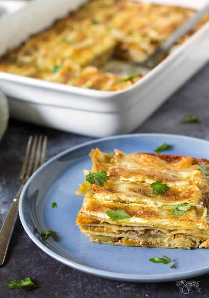 Apple and Butternut Squash Autumn Lasagna | All that's Jas