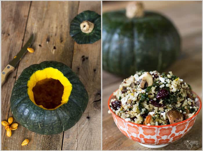 Vegetarian Stuffed Buttercup Squash | All that's Jas