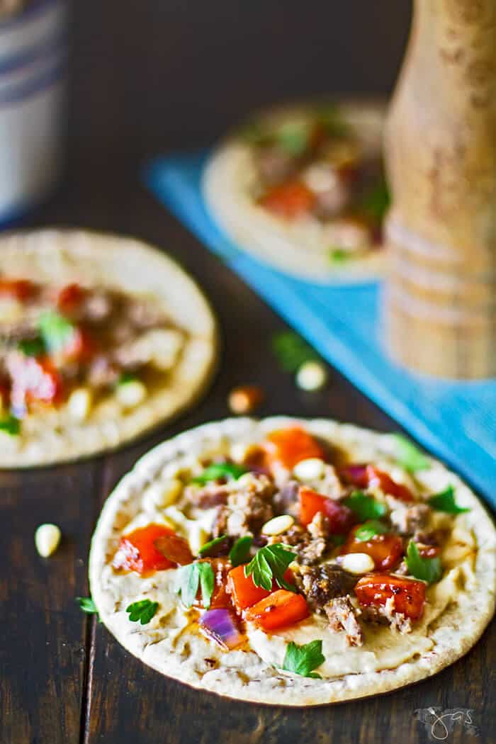 Turkish Hummus Pita with Ground Lamb | All that's Jas