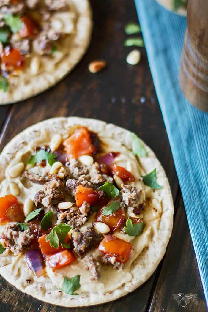 Turkish Hummus Pita with Ground Lamb | All that's Jas