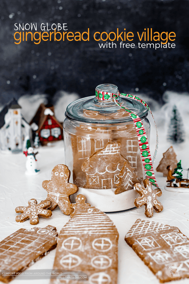 German Gingerbread Cookie Village [with TEMPLATE] | All that's Jas