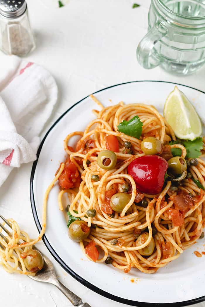 Spaghetti with Veracruz Sauce Recipe | All that's Jas