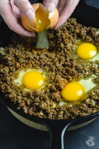 Easy Bosnian Minced Meat and Poached Eggs - Čimbur | All that's Jas