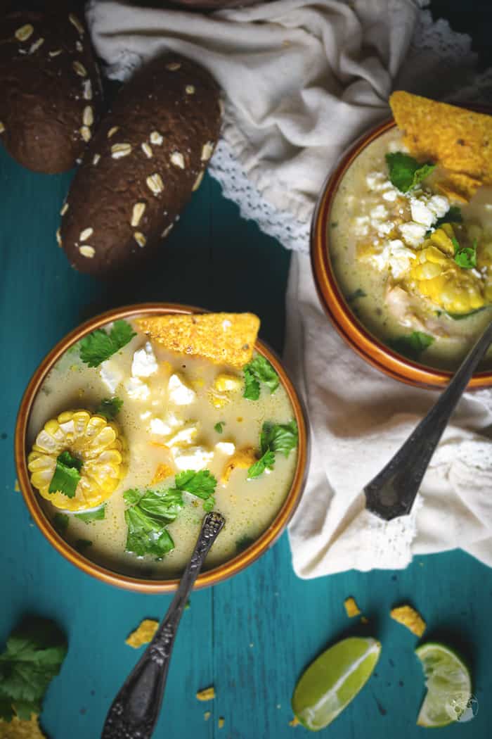 Peruvian Chicken Corn Chowder - Chupe de Pollo y Maíz | All that's Jas