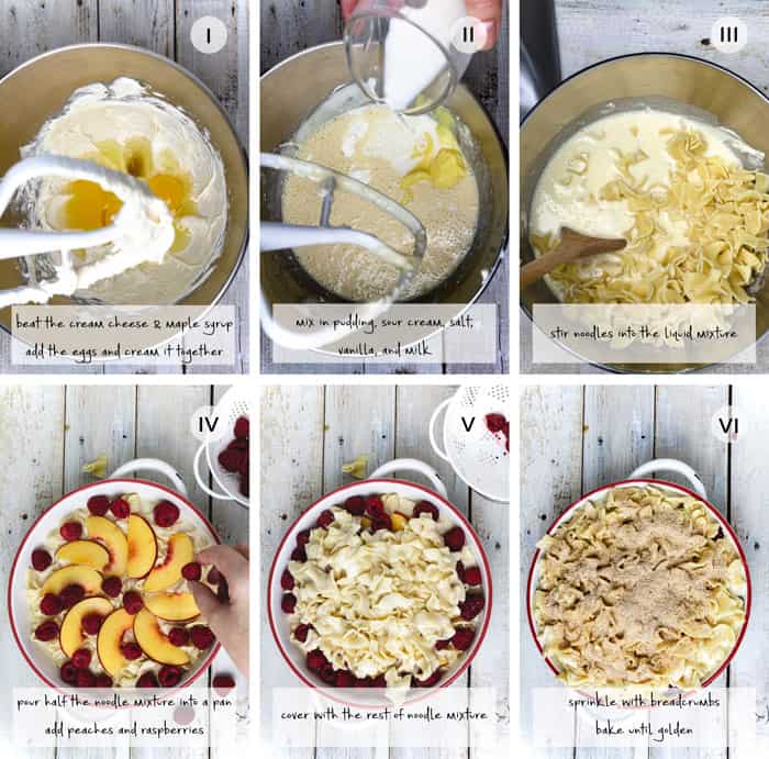 Jewish Sweet Noodle Casserole - Lokshen Melba Kugel