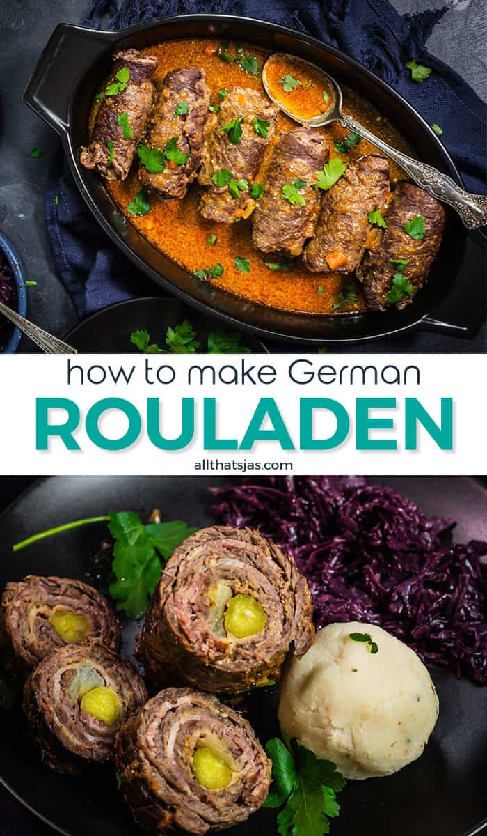 German Beef Rouladen (Instant Pot & Slow Cooker) | All that's Jas