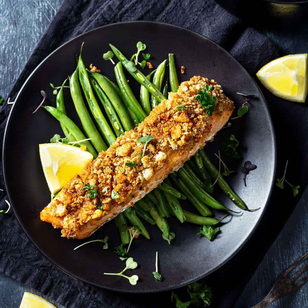 Parmesan Crusted Salmon | All that's Jas